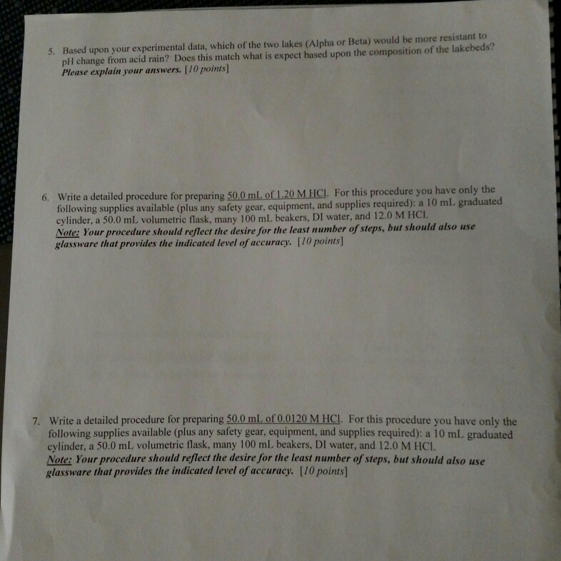 2 Calculate the Total Alkalinity in units of eq/L for | Chegg.com