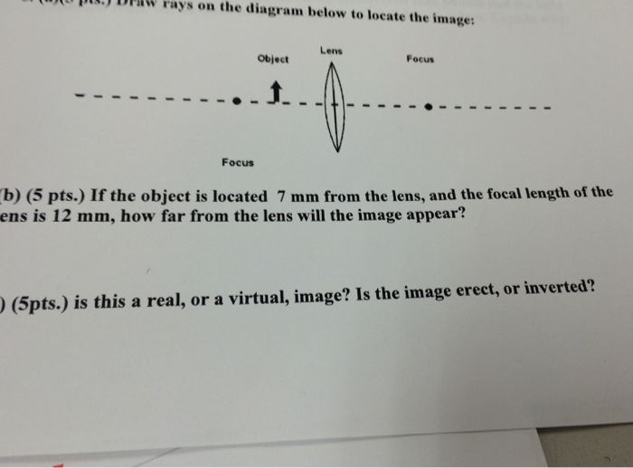 Solved Is this a real, or a virtual, image? Is the image | Chegg.com