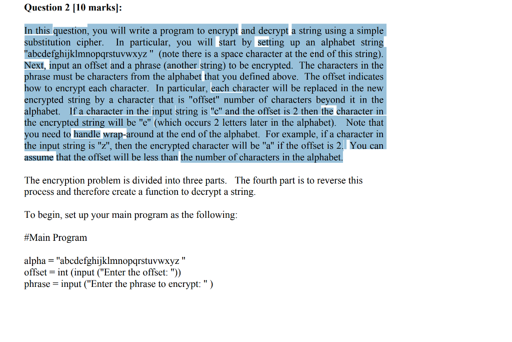Solved Question 2 110 marks]: In this question, you will | Chegg.com