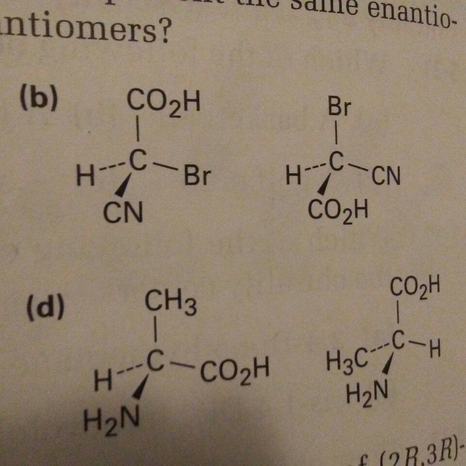 Solved Sdille enantio- t ntiomers? (b) CO2H Br CN CO2H CO2H | Chegg.com
