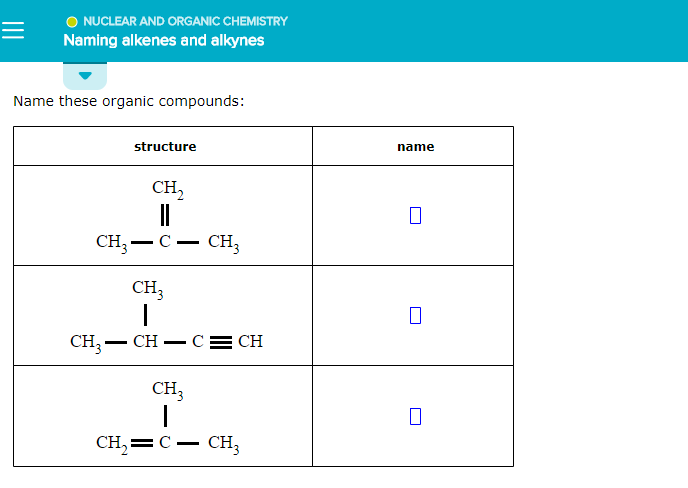 Solved O NUCLEAR AND ORGANIC CHEMISTRY -Naming alkenes and | Chegg.com Solved O NUCLEAR AND ORGANIC CHEMISTRY -Naming alkenes and | Chegg.com