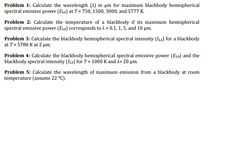Calculate the wavelength (lambda) in |mu m for | Chegg.com