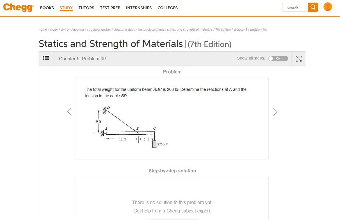 solved-the-total-weight-for-the-uniform-beam-abc-is-200-lb-chegg