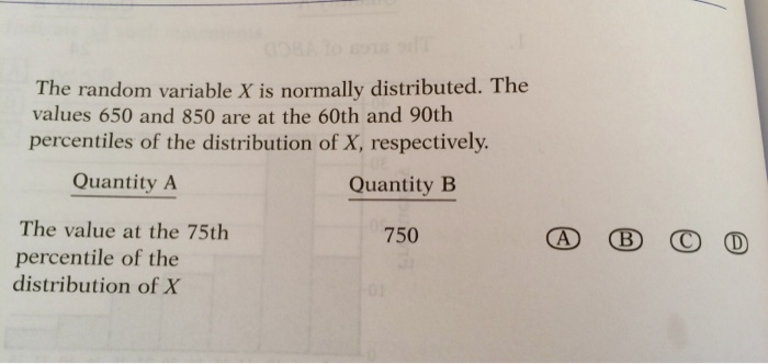 Solved The random variable X is normally distributed. The | Chegg.com