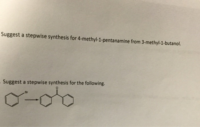 Solved Suggest a stepwise synthesis for | Chegg.com Solved Suggest a stepwise synthesis for | Chegg.com