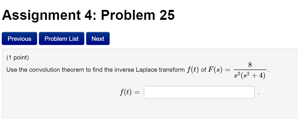 Solved Use the convolution theorem to find the inverse | Chegg.com