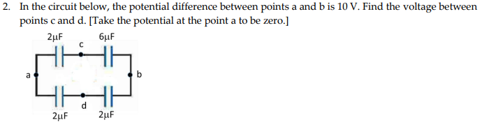 Solved 2. In the circuit below, the potential difference | Chegg.com