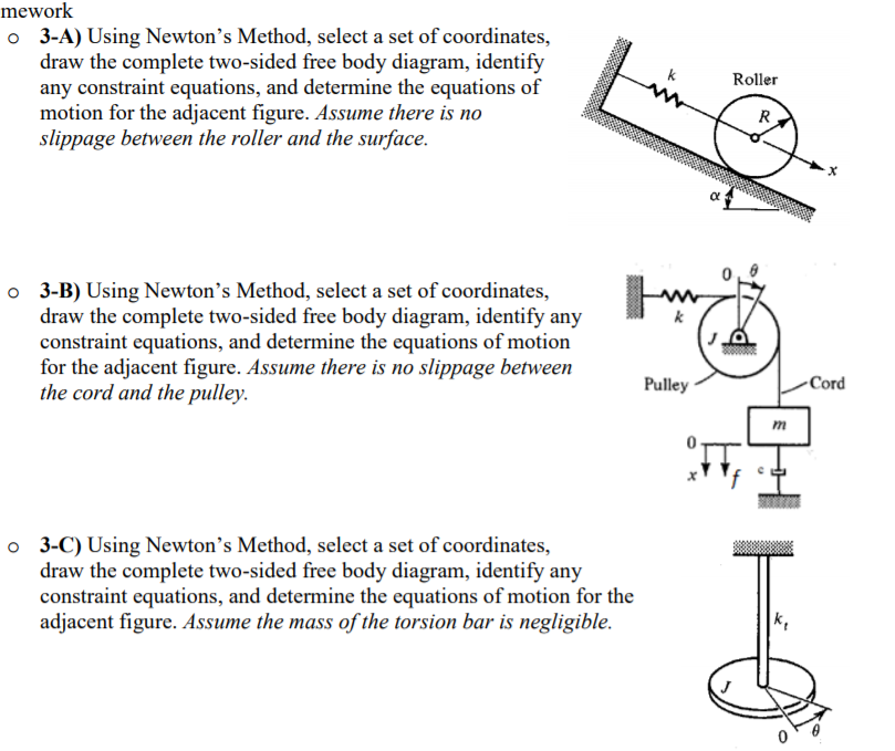 mework o 3-A) Using Newton's Method, select a set of | Chegg.com