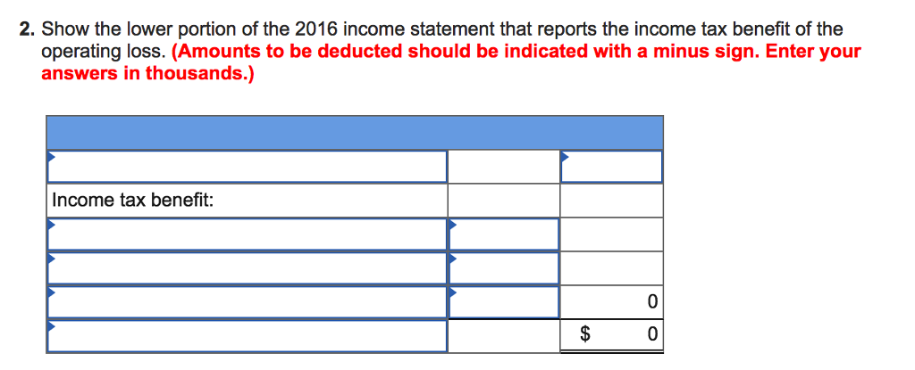 Solved Exercise 16-22 Net operating loss carryback and | Chegg.com