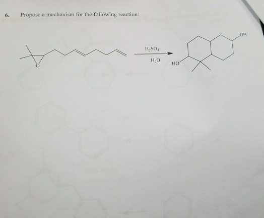 Solved 6. Propose a mechanism for the following reaction: OH | Chegg.com