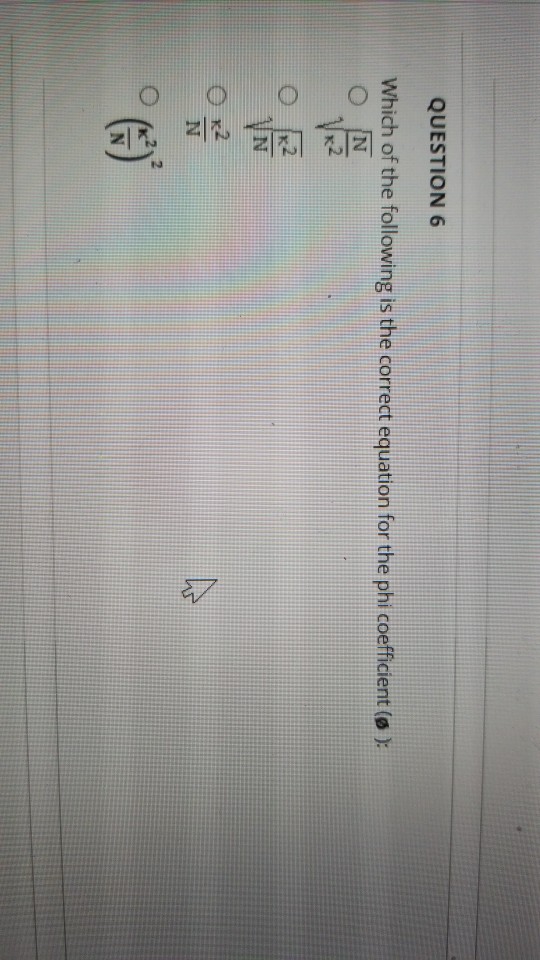 Solved QUESTION 6 Which of the following is the correct | Chegg.com