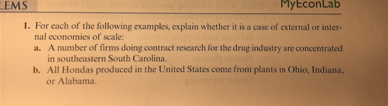 Solved MyEconLab 1. For each of the following examples, | Chegg.com