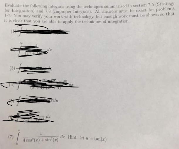 Solved .5 (Strategy Evaluate the following integrals using | Chegg.com