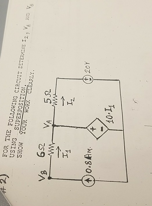 Solved 2) USTNGRE FOR THE FOLLO ING CIRCUIT DETERMINE 12, y氏 | Chegg.com