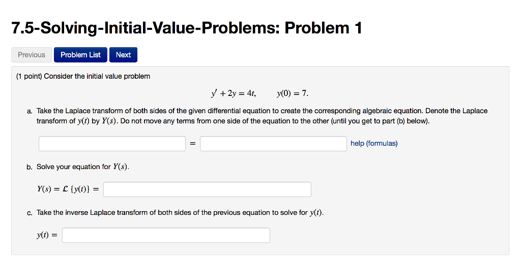 Solved Consider the initial value problem y' + 2y = 4t, | Chegg.com
