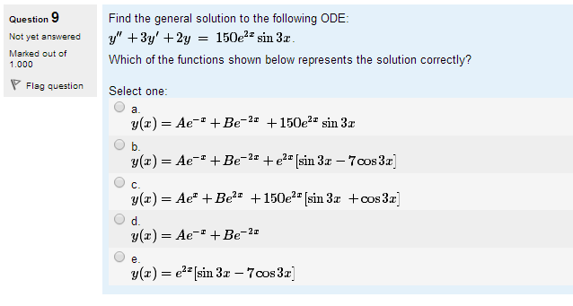 Solved Find the general solution to the following ODE: y" + | Chegg.com