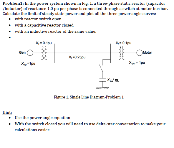 Solved In the power system shown in Fig. 1, a three-phase | Chegg.com