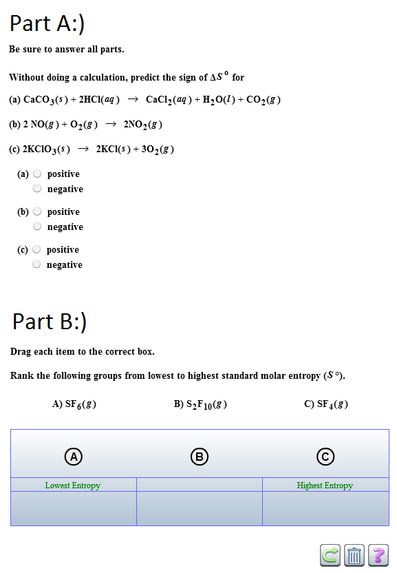Solved Without doing a calculation, predict the sign of | Chegg.com