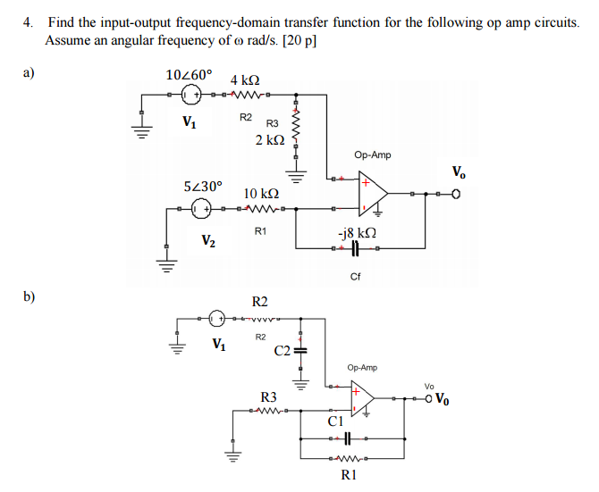 Solved Find the input-output frequency-domain transfer | Chegg.com