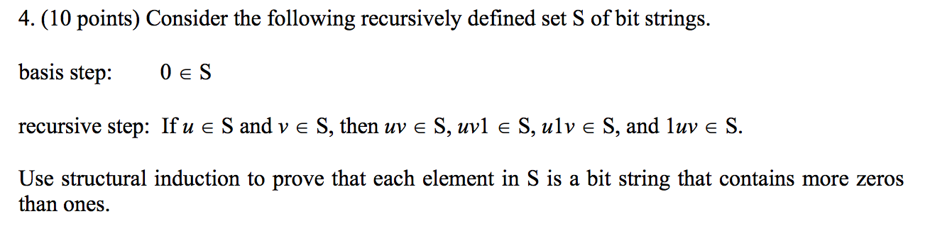 Consider The Following Recursively Defined Set S Of