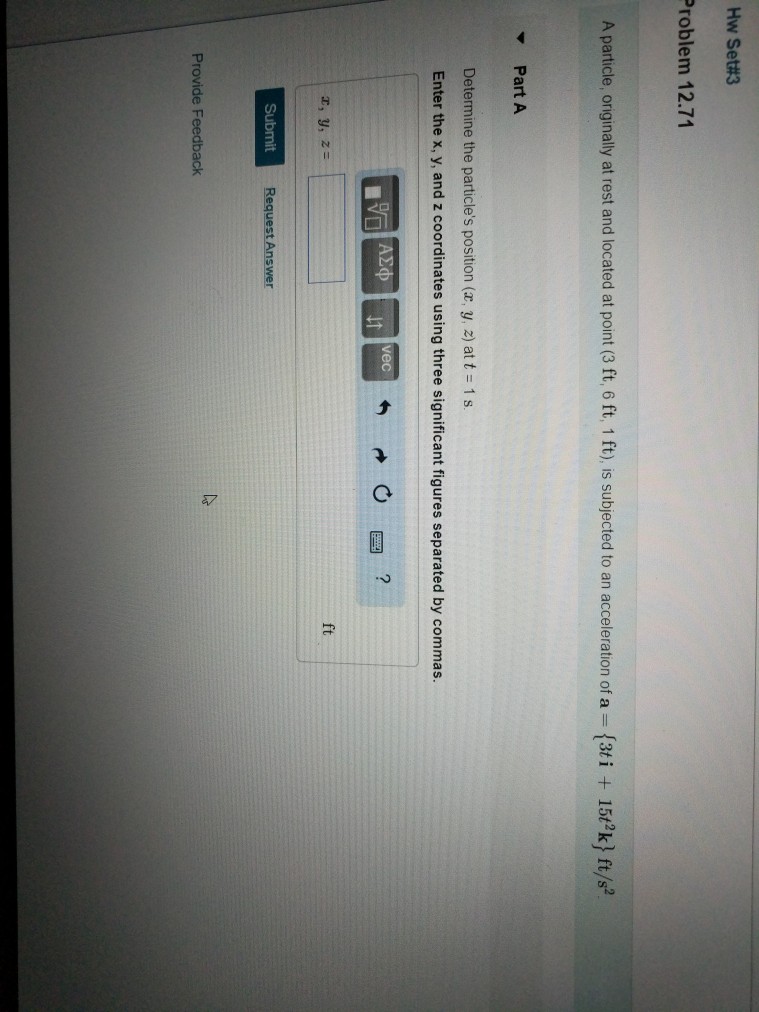 Solved Hw Set#3 Problem 12.71 A particle, originally at rest | Chegg.com