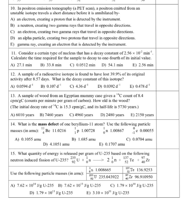 Solved In positron emission tomography (a PET scan), a | Chegg.com