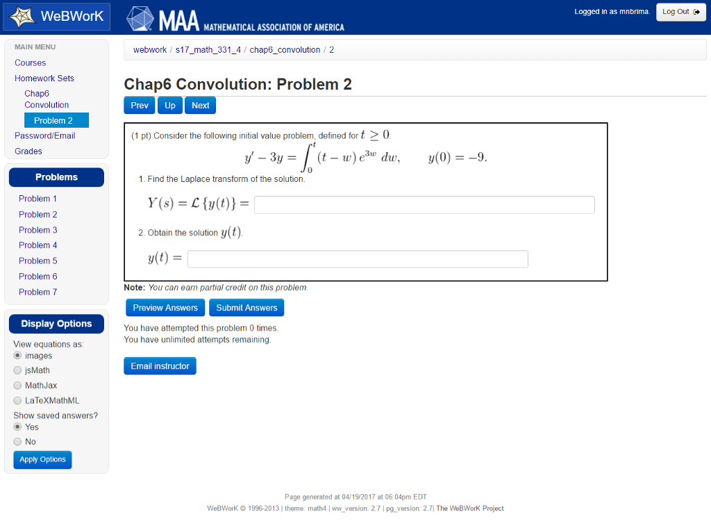 Solved Consider the following initial value problem, defined | Chegg.com