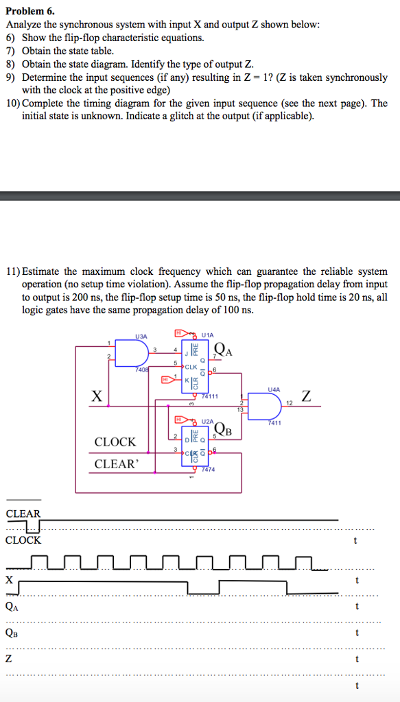 Solved Analyze the synchronous system with input X and | Chegg.com