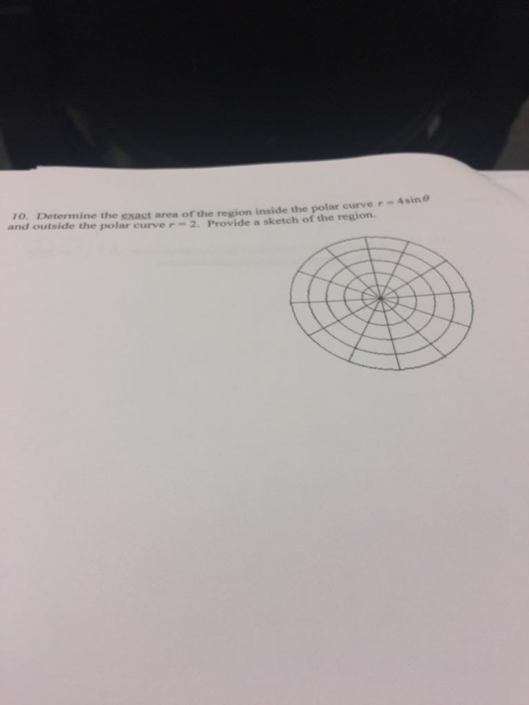 Solved 10. Determine the exact area of the region inside the | Chegg.com