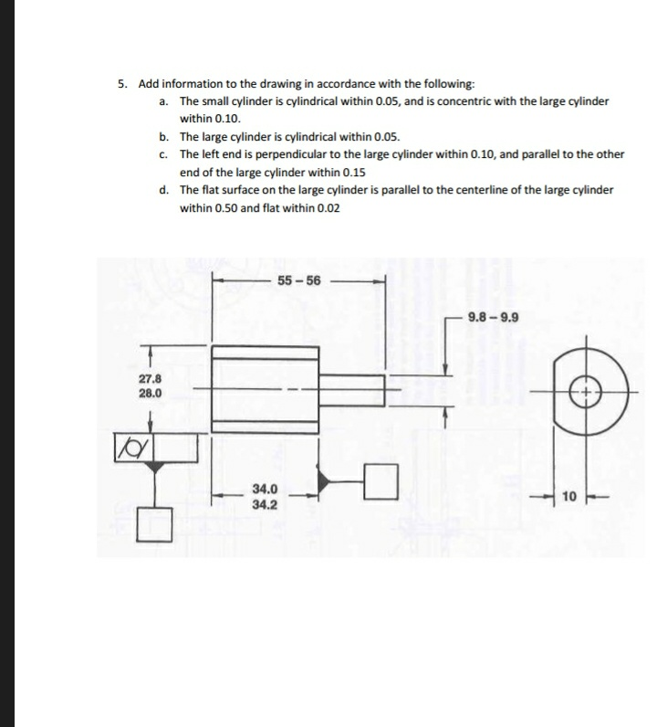 Draw the top, front, and right-side views using | Chegg.com