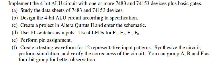 Solved An ALU performs arithmetic and logical operation and | Chegg.com