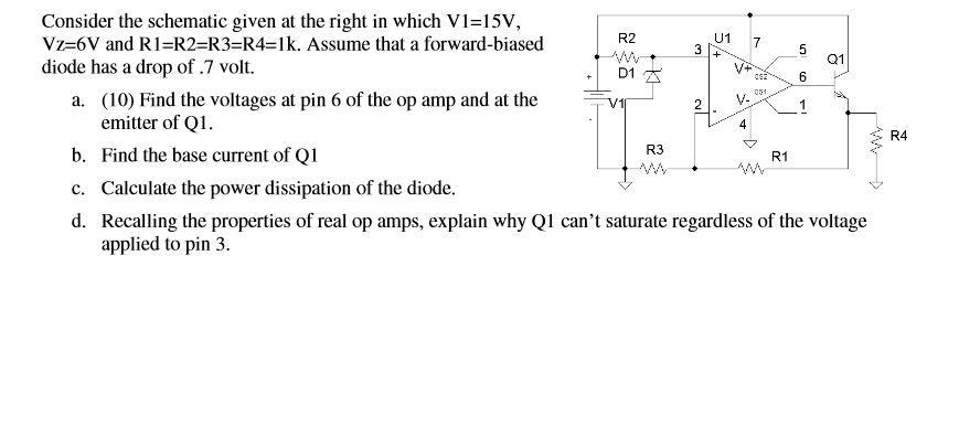 Solved Consider the schematic given at the right in which | Chegg.com