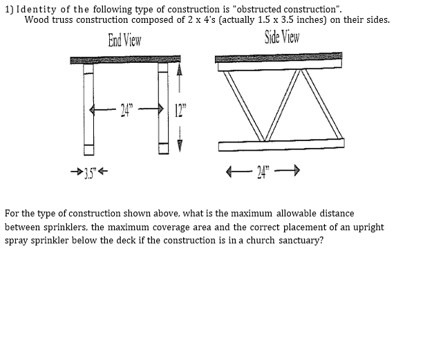 Solved 1) Identity of the following type of construction is | Chegg.com