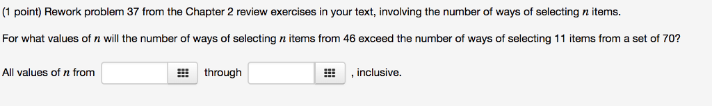 Solved (1 point) Rework problem 37 from the Chapter 2 review | Chegg.com