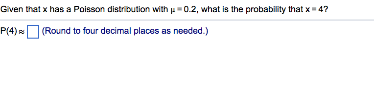 Solved Given that x has a Poisson distribution with mu = | Chegg.com