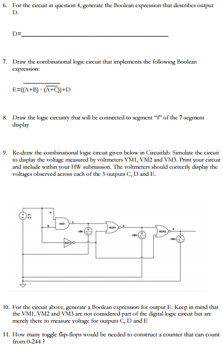 Solved 1 Generate The Truth Table For The Circuit Given