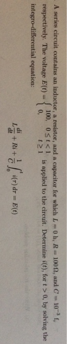 Solved A series circuit contains an inductor, a resistor, | Chegg.com