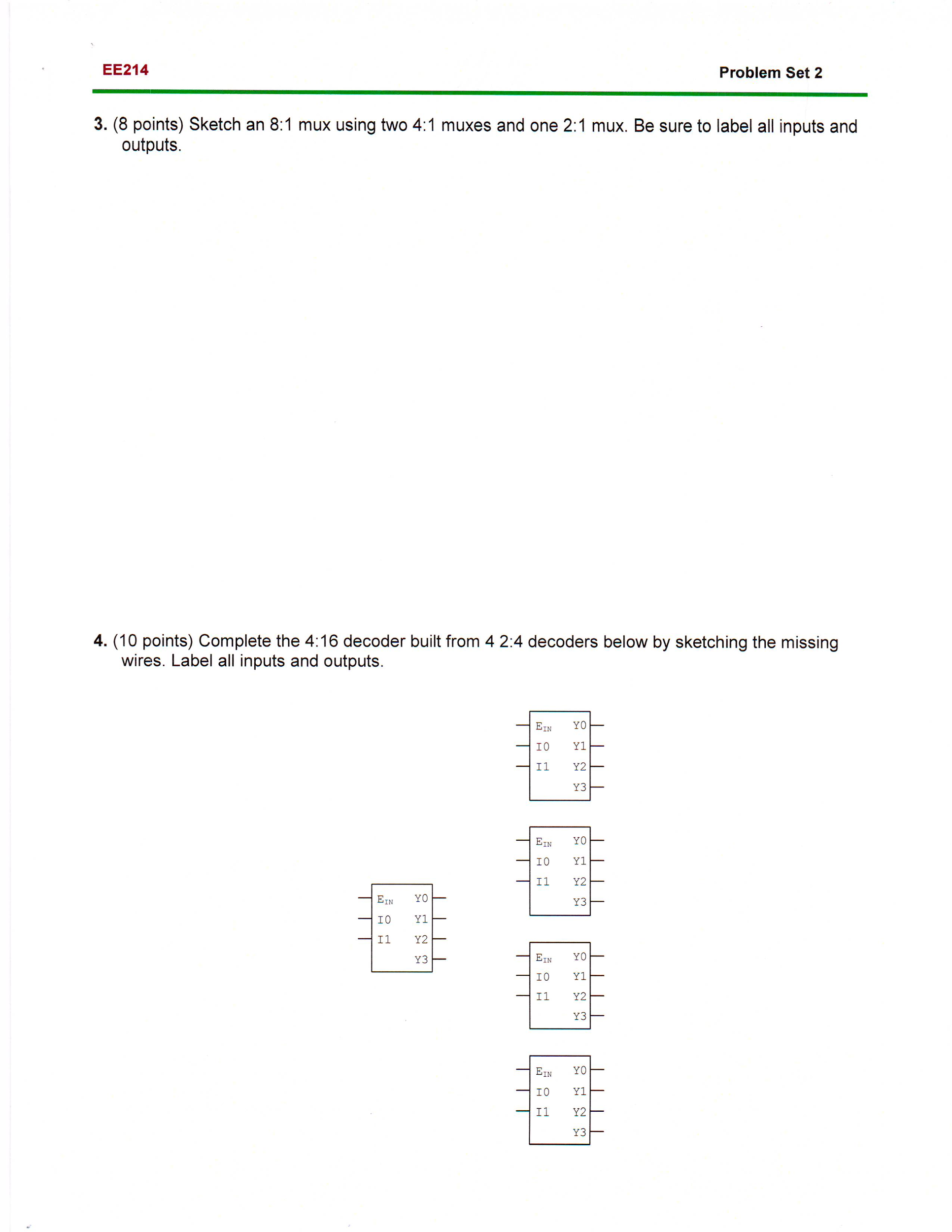 Solved 3. (8 points) Sketch an 8:1 mux using two 4:1 muxes | Chegg.com Solved 3. (8 points) Sketch an 8:1 mux using two 4:1 muxes | Chegg.com