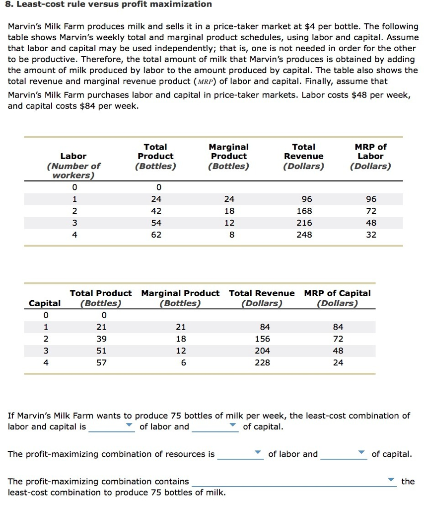 Solved 8 Least cost Rule Versus Profit Maximization Chegg solved-8-least-cost-rule-versus-profit-maximization-chegg