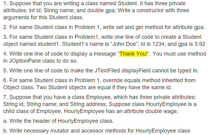 Solved Suppose that you are writing a class named Student. | Chegg.com