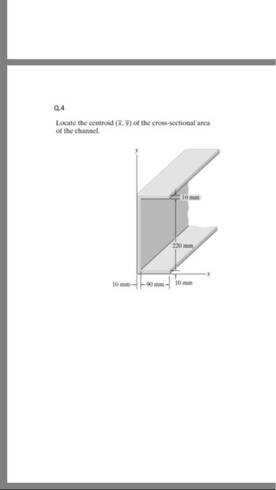 Solved Locate the centroid (x, y) of the cross-sectional | Chegg.com