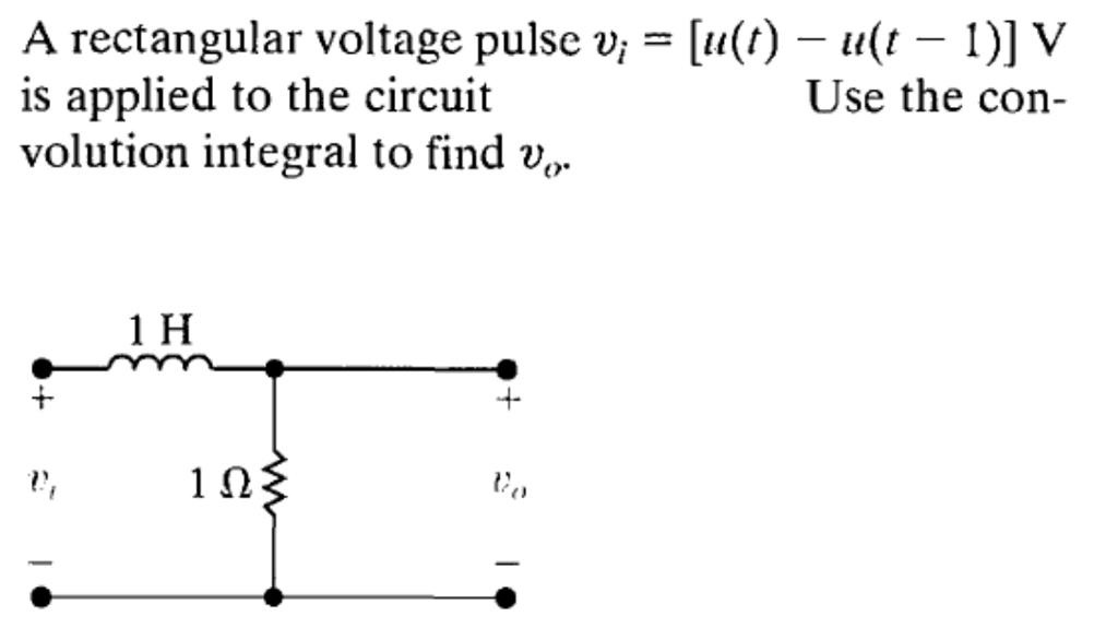 Solved A rectangular voltage pulse v-[u(t) - u(t - )] V is | Chegg.com
