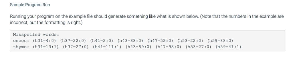 16.6 Homework 3b : Bloom Filter Spell Checker Using | Chegg.com