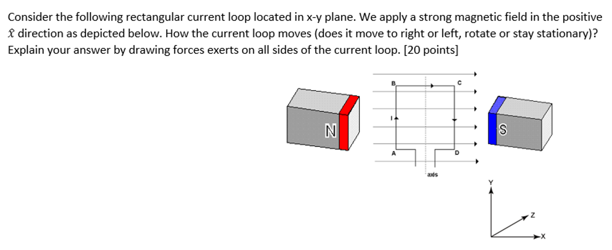 Consider the following rectangular current loop | Chegg.com