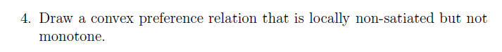 Solved 4. Draw a convex preference relation that is locally | Chegg.com