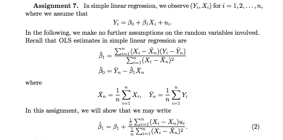 Solved Assignment 7. In simple linear regression, we observe | Chegg.com