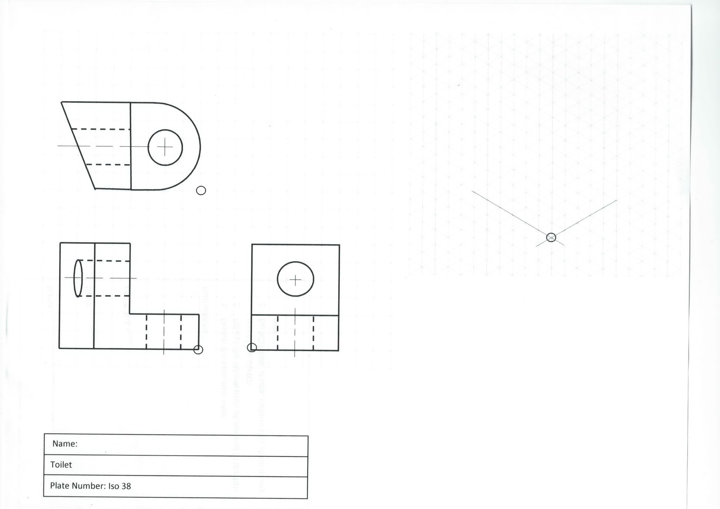 Solved Draw the isometric view of the object whose | Chegg.com