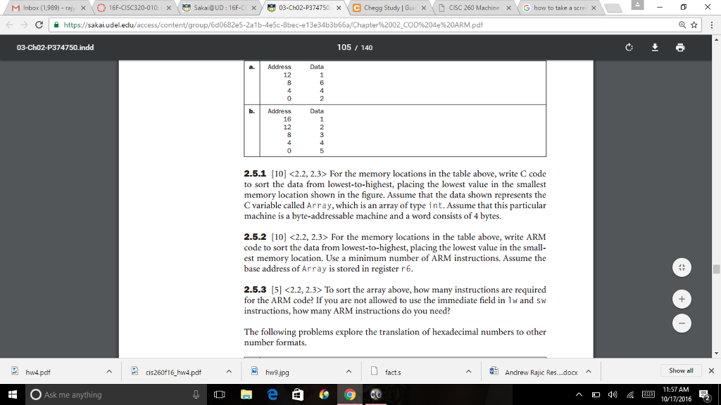 Question #2.5.2 | Chegg.com