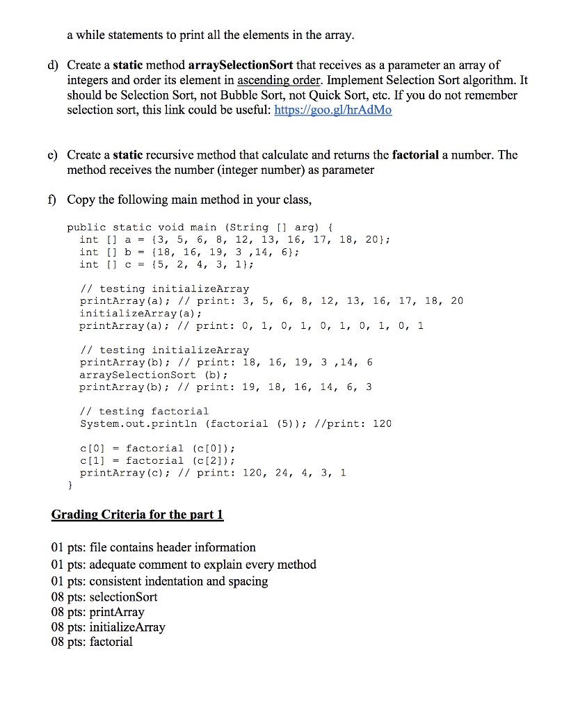 Solved 1. What This Assignment Is About: Classes (methods | Chegg.com