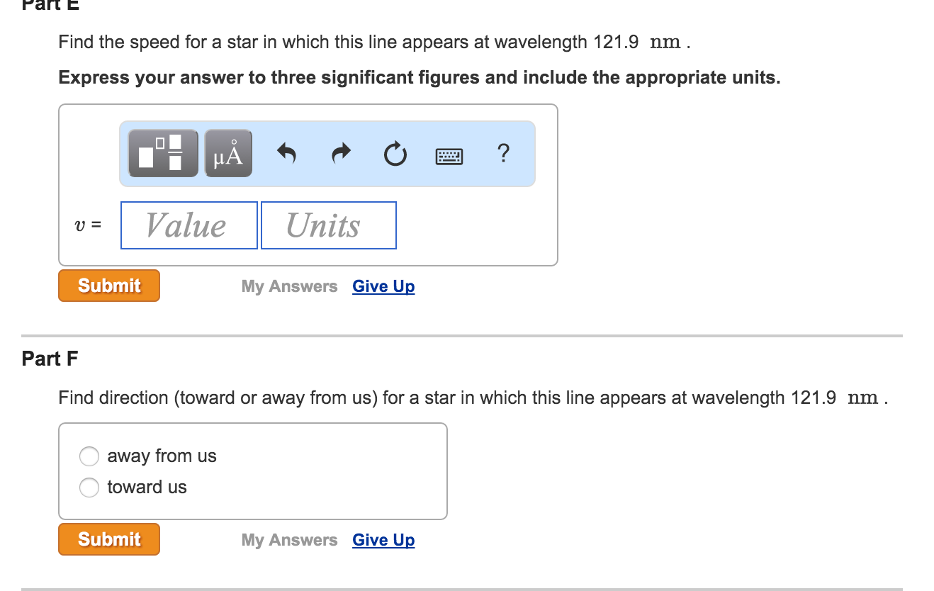 Solved Find the speed for a star in which this line appears | Chegg.com